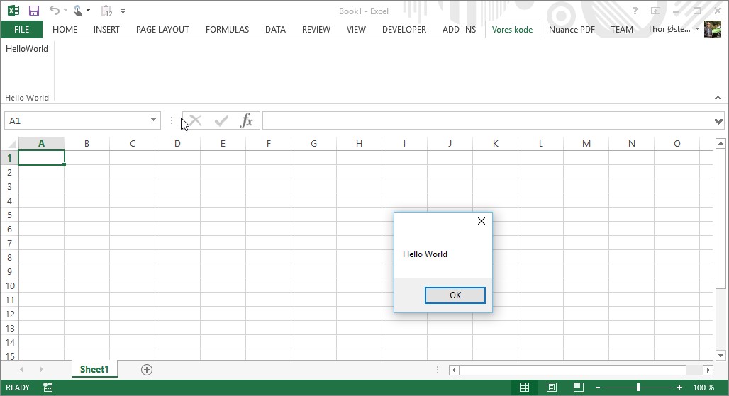 Excel VSTO kursus - COM Add in - Opret COM Add in
